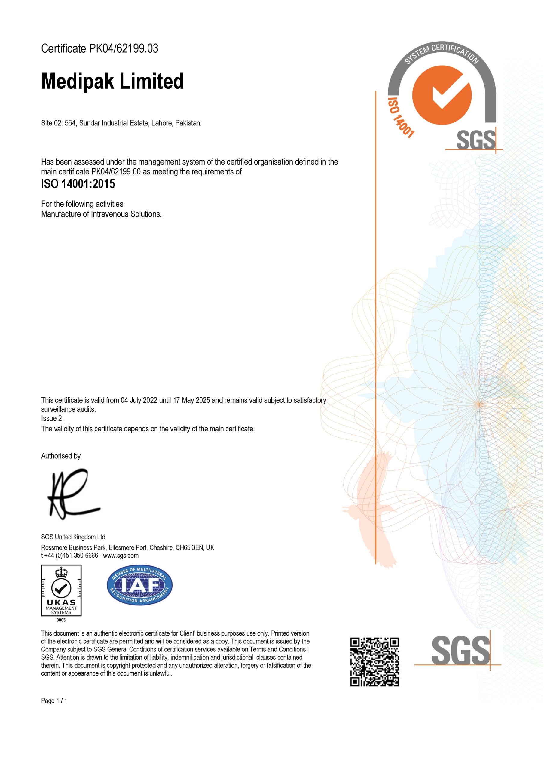 Compliance Certificate - Medipak Limited